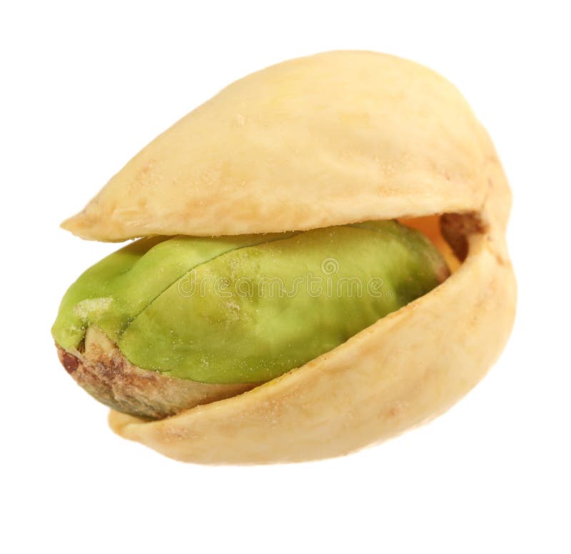 One Tasty Pistachio Nut Isolated on White Stock Photo - Image of ...