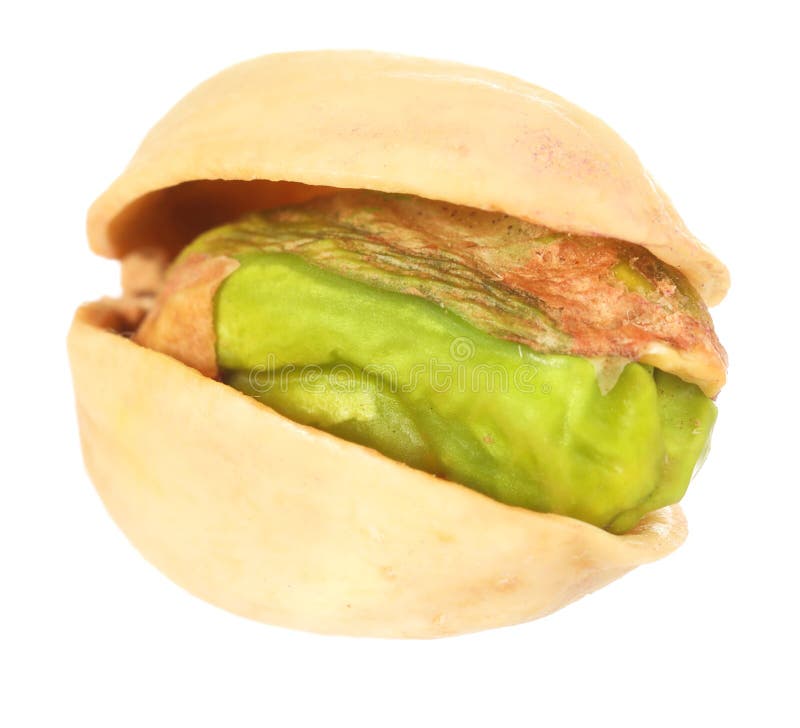 One Tasty Pistachio Nut Isolated on White Stock Image - Image of dried ...
