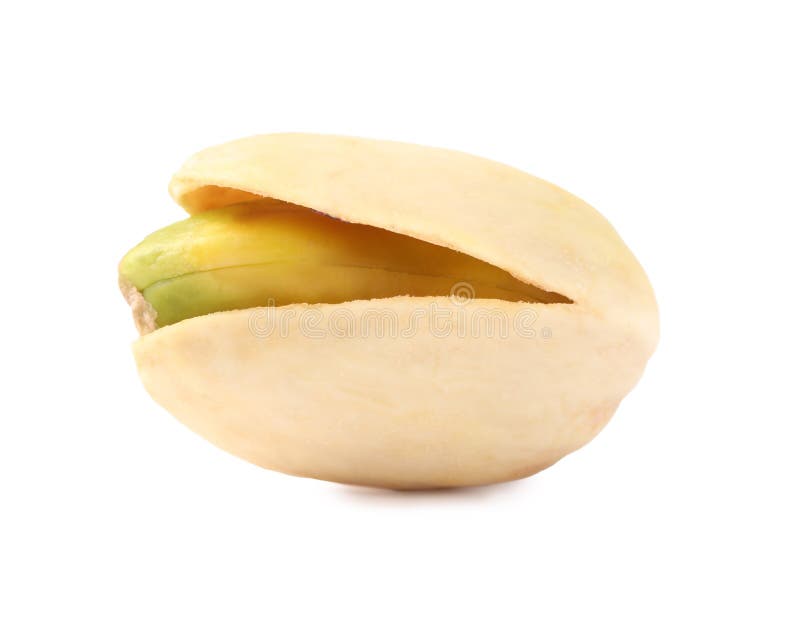 One Tasty Pistachio Nut Isolated on White Stock Image - Image of salt ...