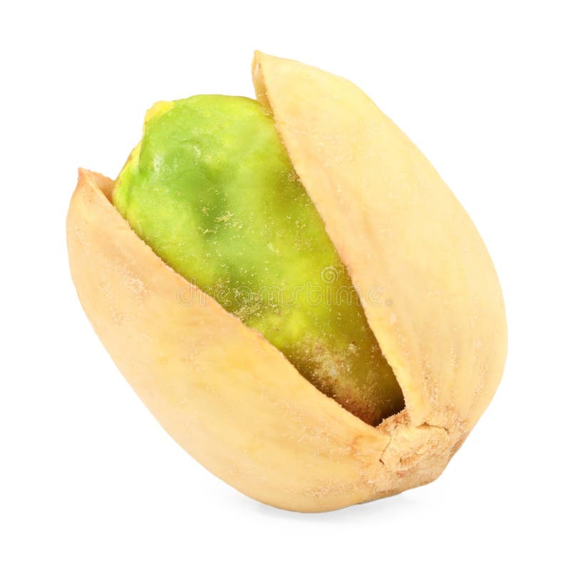 One Tasty Pistachio Nut Isolated on White Stock Image - Image of green ...