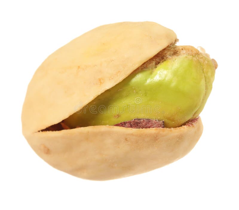 One Tasty Pistachio Nut Isolated on White Stock Photo - Image of salted ...