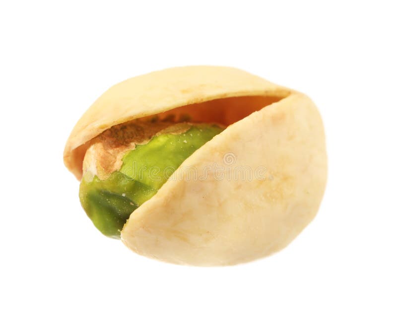 One Tasty Pistachio Nut Isolated on White Stock Photo - Image of ...