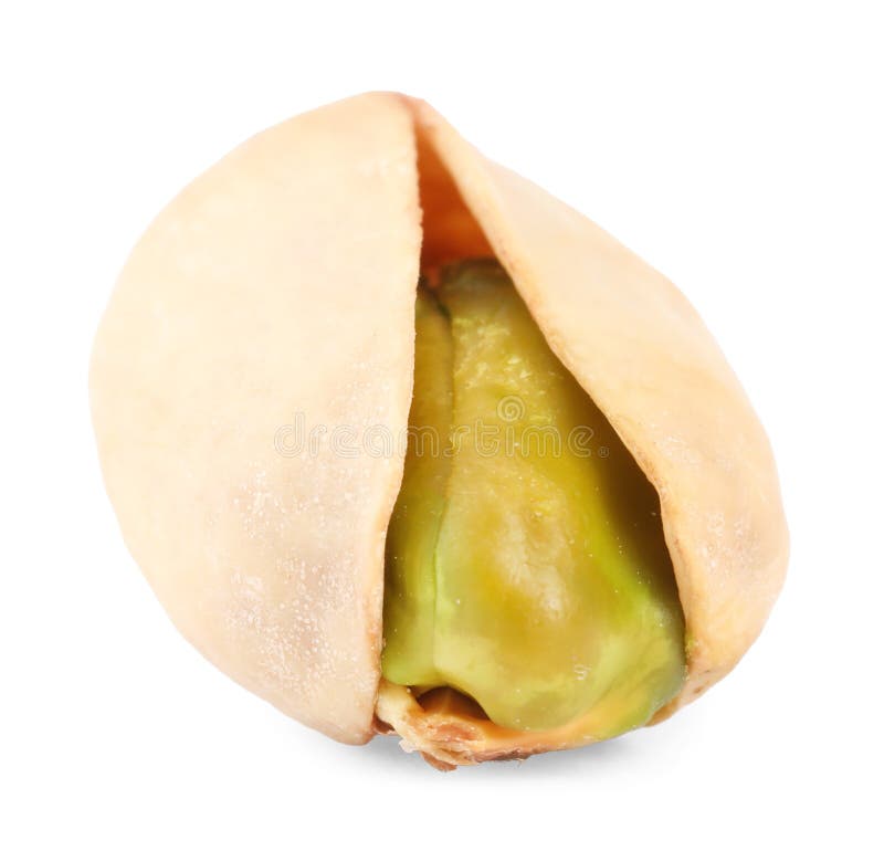 One Tasty Pistachio Nut Isolated on White Stock Image - Image of ...