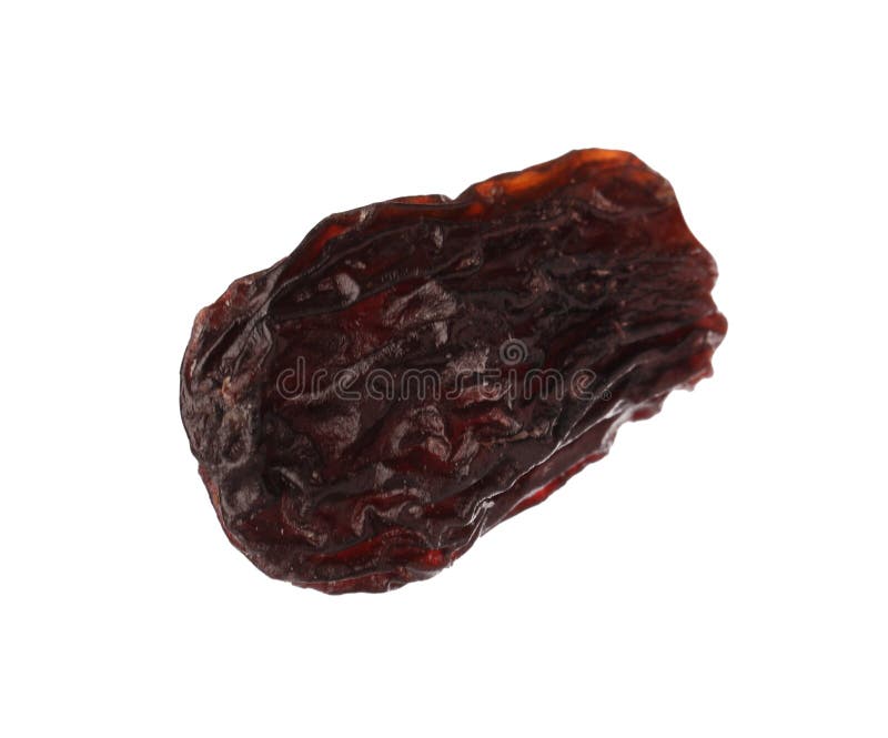 One Tasty Sweet Raisin Isolated on White Stock Image - Image of color ...