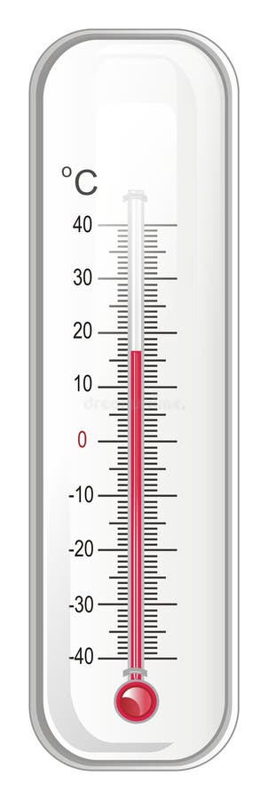 Thermometer with red line stock illustration. Illustration of ...