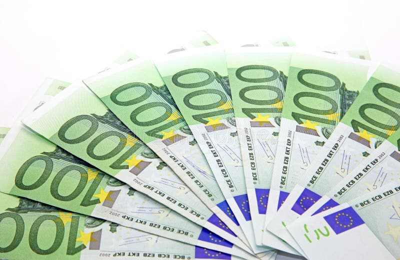 One thousand euros stock photo. Image of detail, white - 35872176