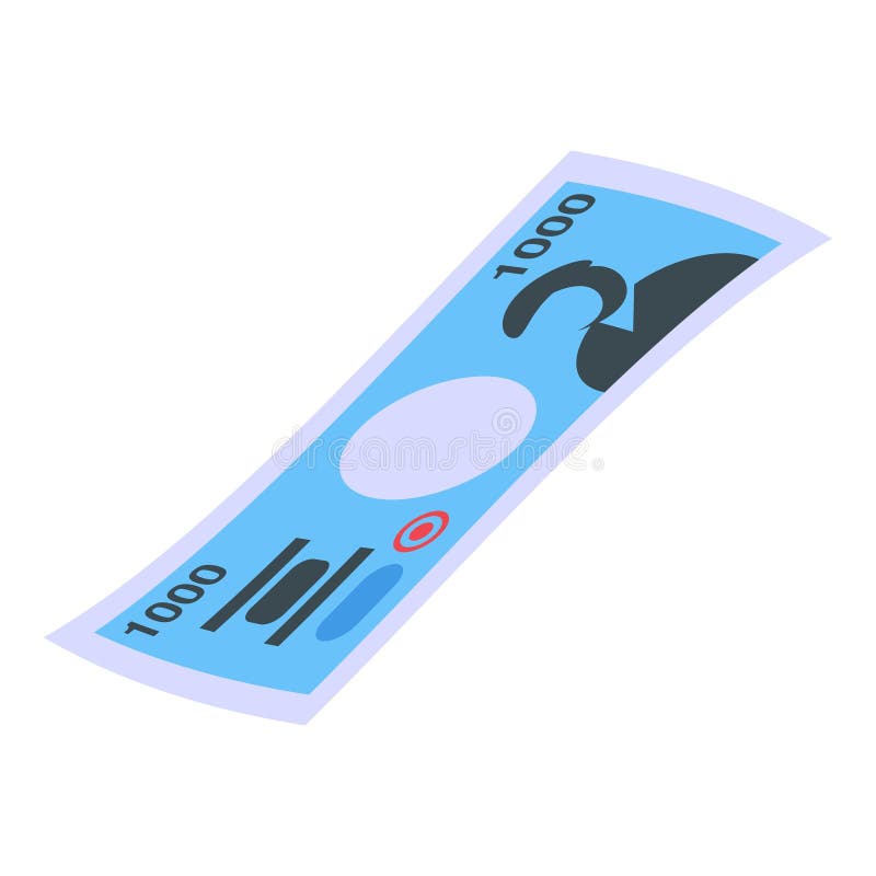 One Thousand Yen Bill Floating in the Air Stock Illustration ...