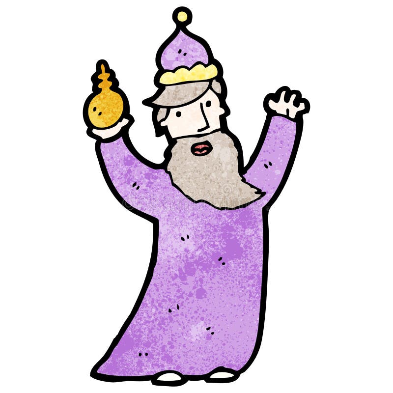One of the Three Kings Retro Cartoon Stock Vector - Illustration of ...