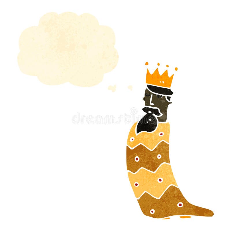 One of the Three Kings Retro Cartoon Stock Vector - Illustration of ...