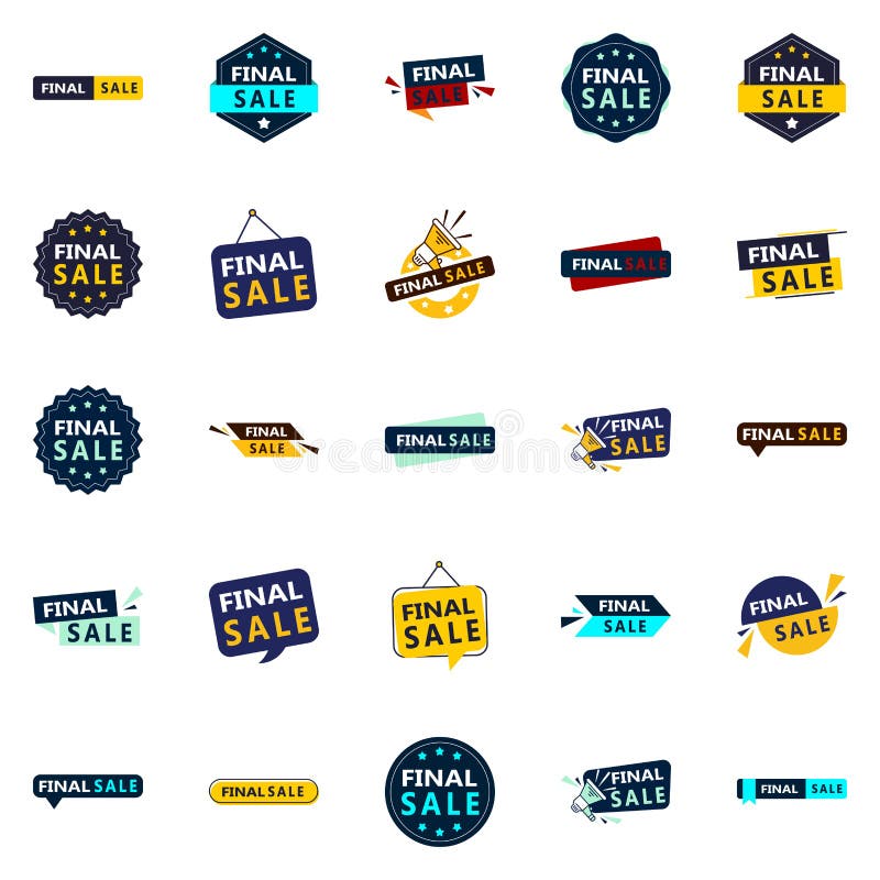 25 One-Time Offer Final Sale Banners for Boosting Sales Stock Vector ...