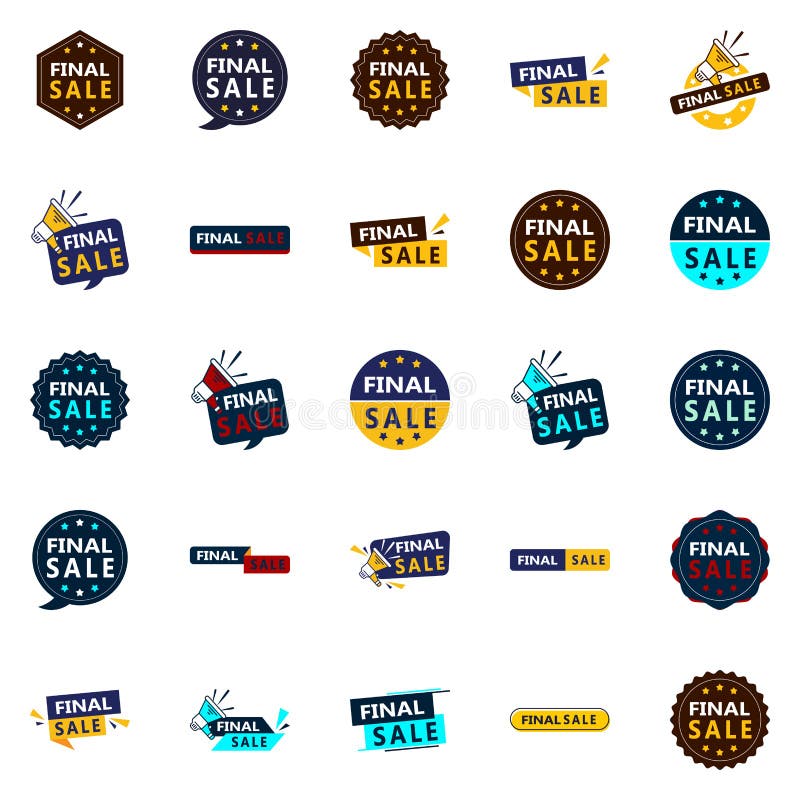 25 One-Time Offer Final Sale Banners for Boosting Sales Stock Vector ...
