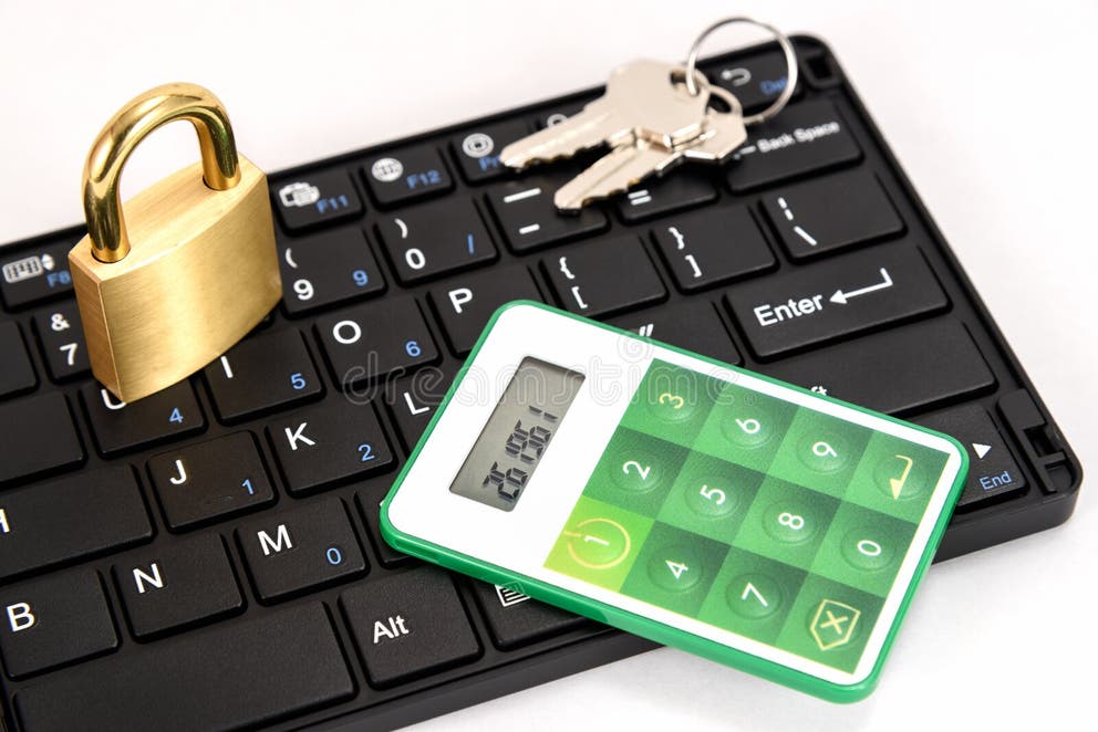 One Time Password Card. stock image. Image of keyboard - 60151243