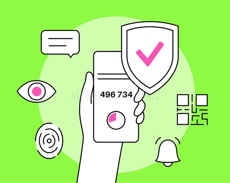 One time password stock vector. Illustration of step - 252271455