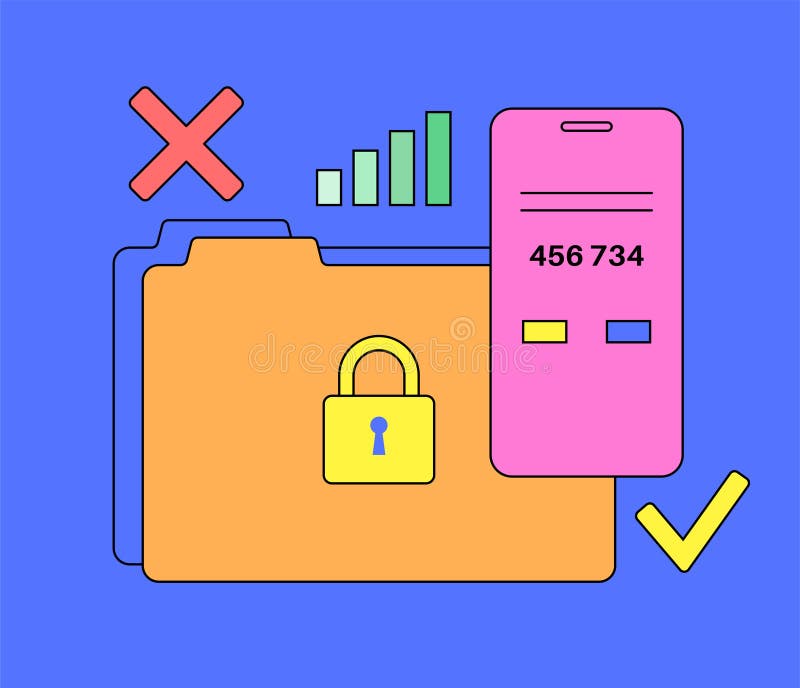 One time password stock vector. Illustration of identification - 252606057