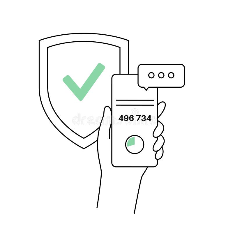 One time password stock vector. Illustration of user - 252846321