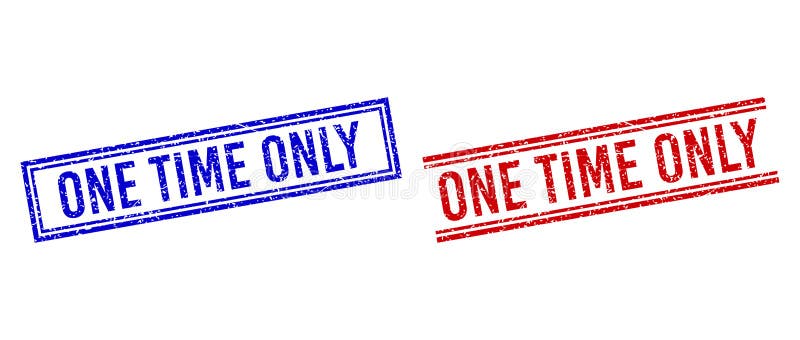 Rubber Textured ONE TIME only Stamp Seals with Double Lines Stock ...