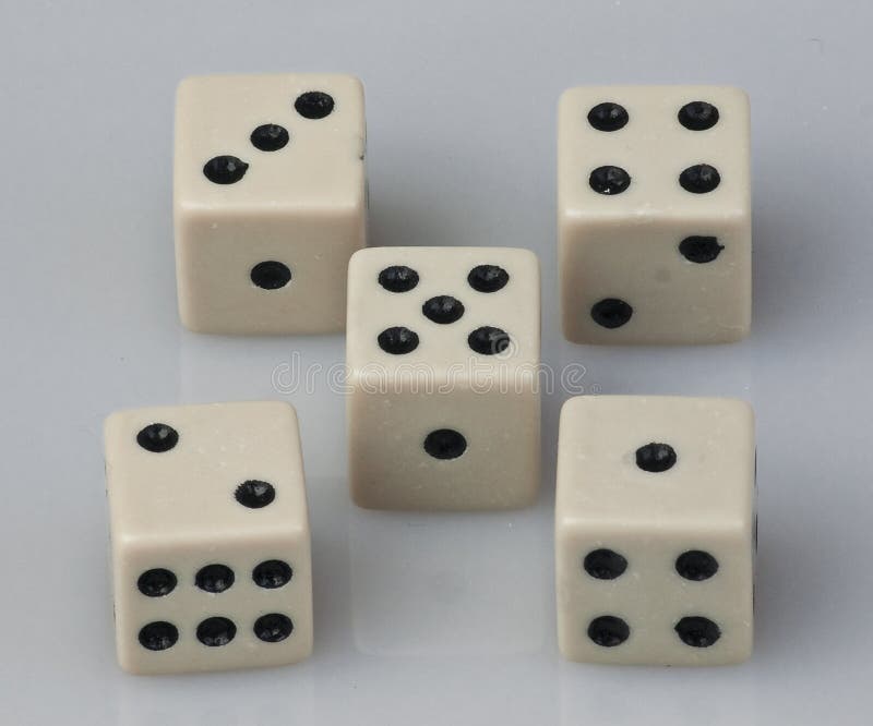 One To Five Numbers on Dice Stock Image - Image of bone, casino: 54137425