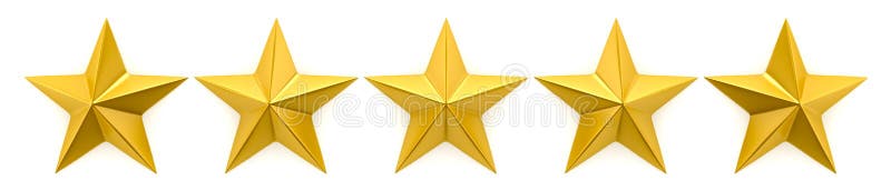 One to five star review stock illustration. Illustration of render ...