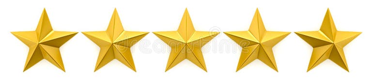 One to five star review stock illustration. Illustration of render ...