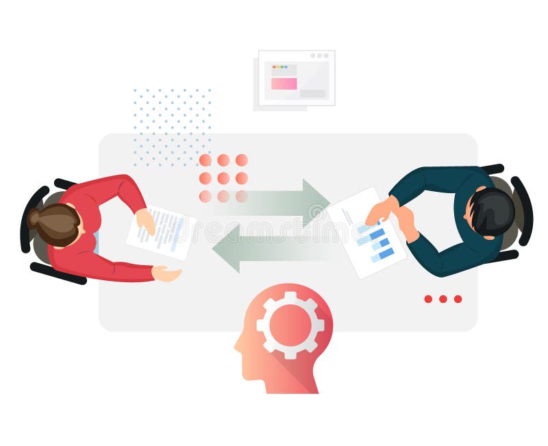 One To One Job Interview- Discussion - Stock Illustration Stock ...