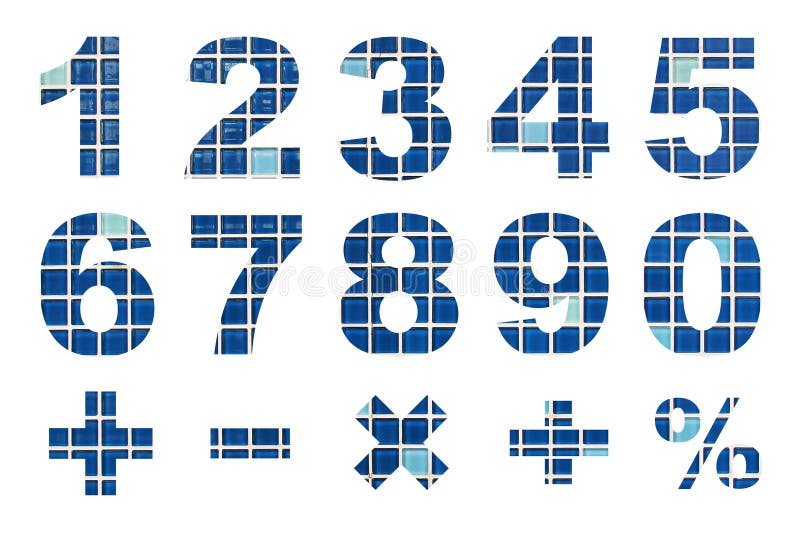 One To Zero Numbers and Basic Mathematical Symbols Stock Image - Image ...