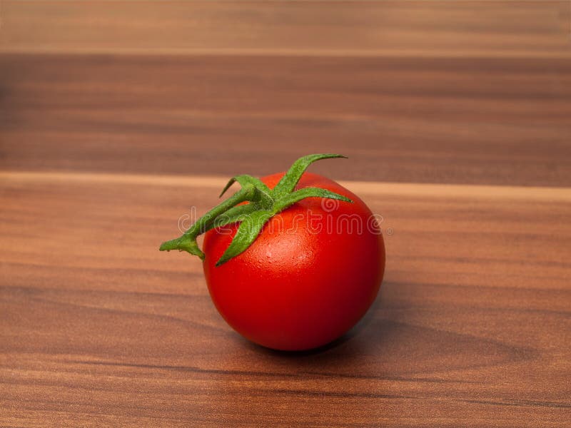 One tomato on wooden table stock image. Image of vegetables - 85864129
