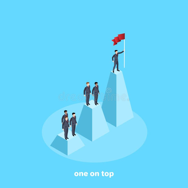 One on top stock vector. Illustration of sign, competition - 185644880