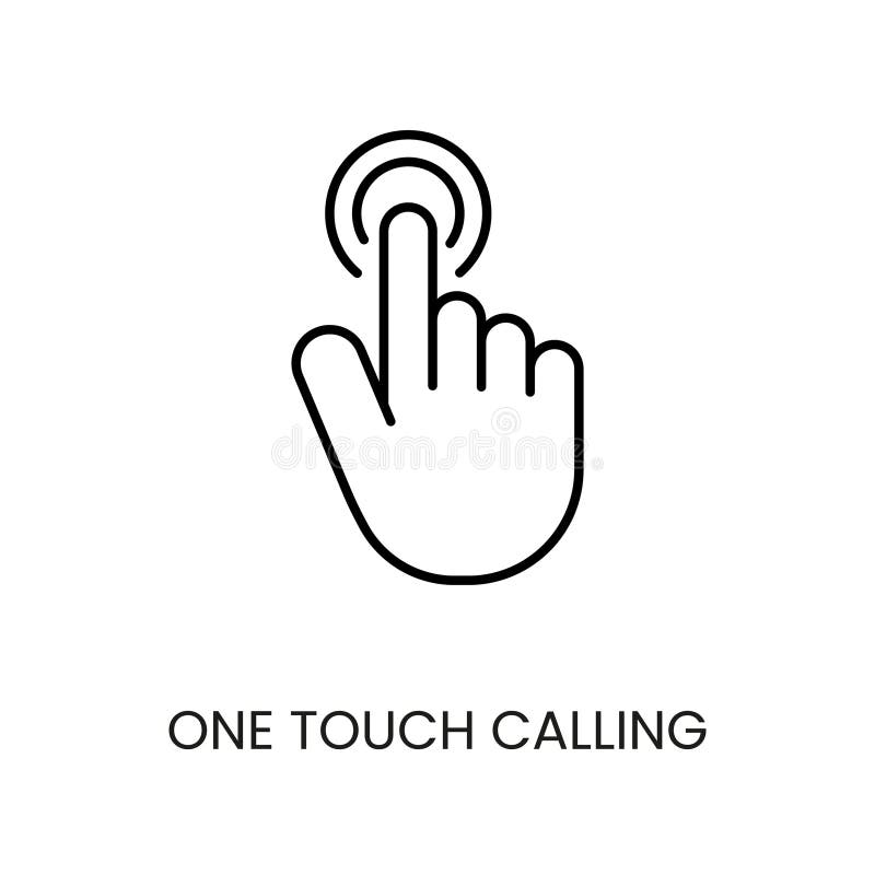 One Touch Calling Line Icon Vector for Packaging on Cctv Camera with ...