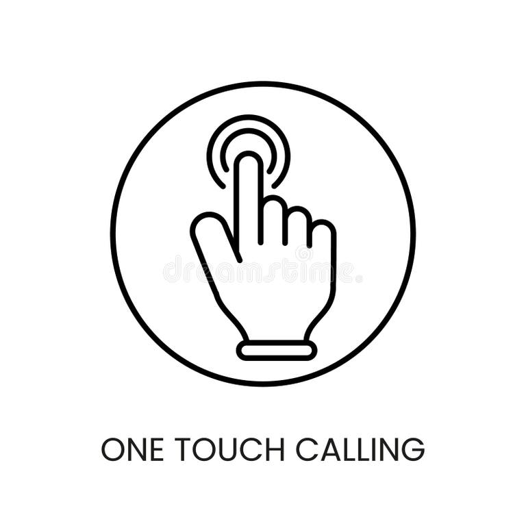 One Touch Calling Line Icon Vector for Packaging on Cctv Camera with ...