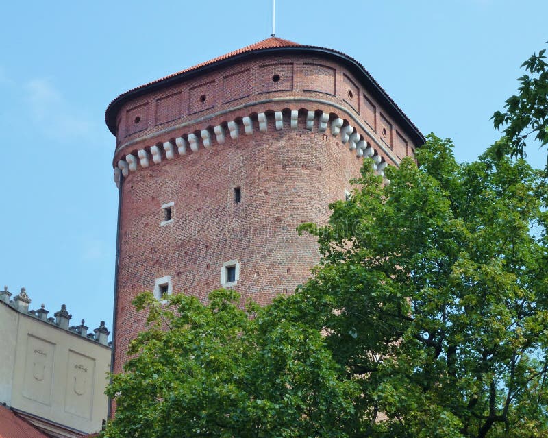One of the Towers of the Fortress in Krakow Stock Photo - Image of ...