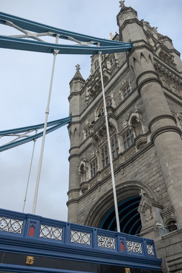 One of the Towers of Tower Bridge Stock Photo - Image of architecture ...