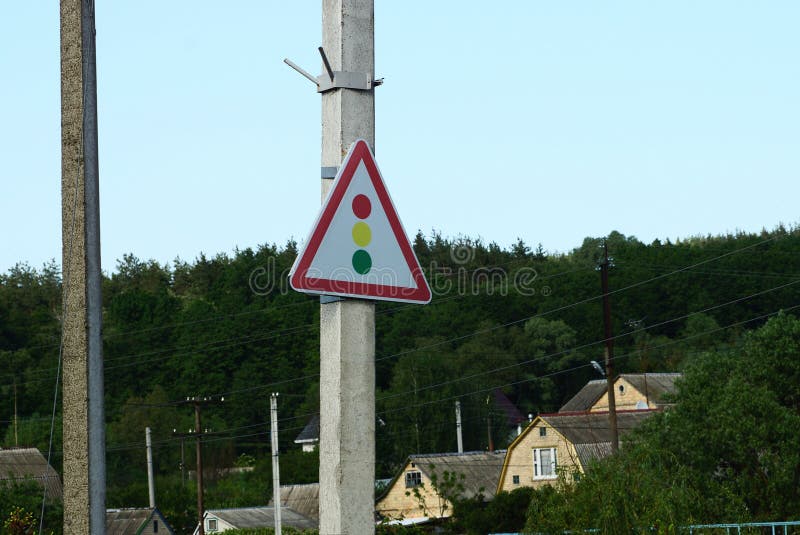 Triangular road markings stock image. Image of highway - 9915591