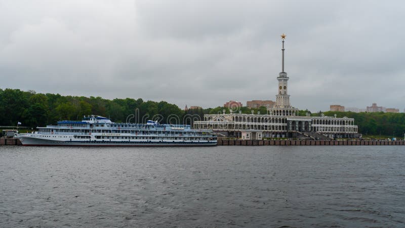 Moscow, Russia, July 10, 2023. Cruise Ship at the Pier of the Northern ...