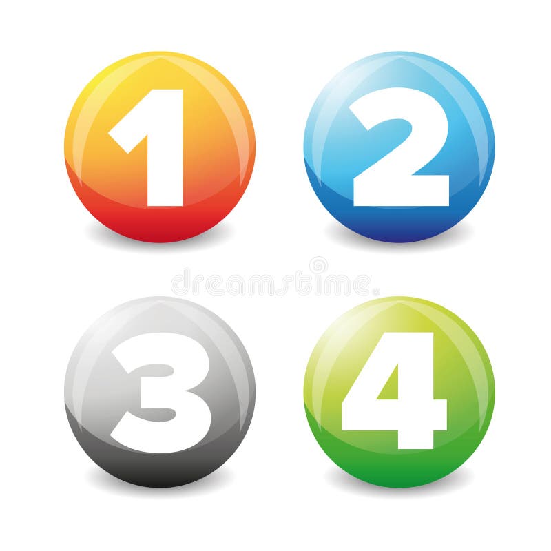 One Two Three Four Steps Progress Bar Stock Vector - Illustration of ...