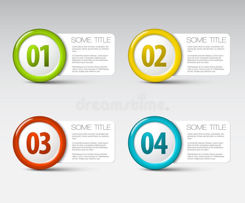 One Two Three Four - Vector Progress Background Stock Vector ...