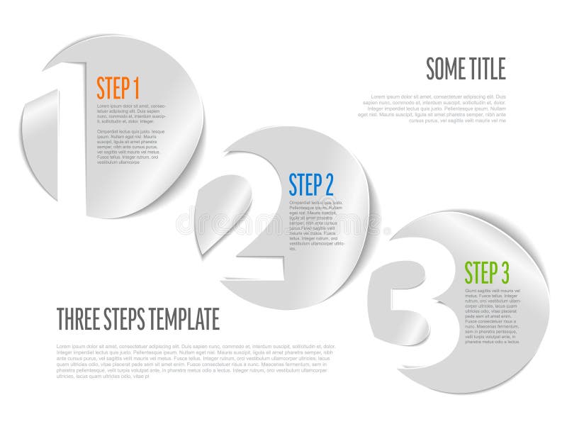 One Two Three Light Metallic Sticker Steps with Numbers Stock ...