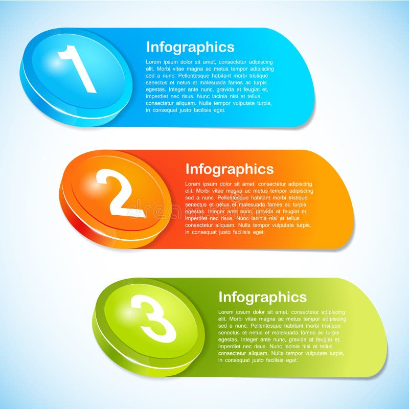 One Two Three - Progress Icons for Three Steps Stock Vector ...