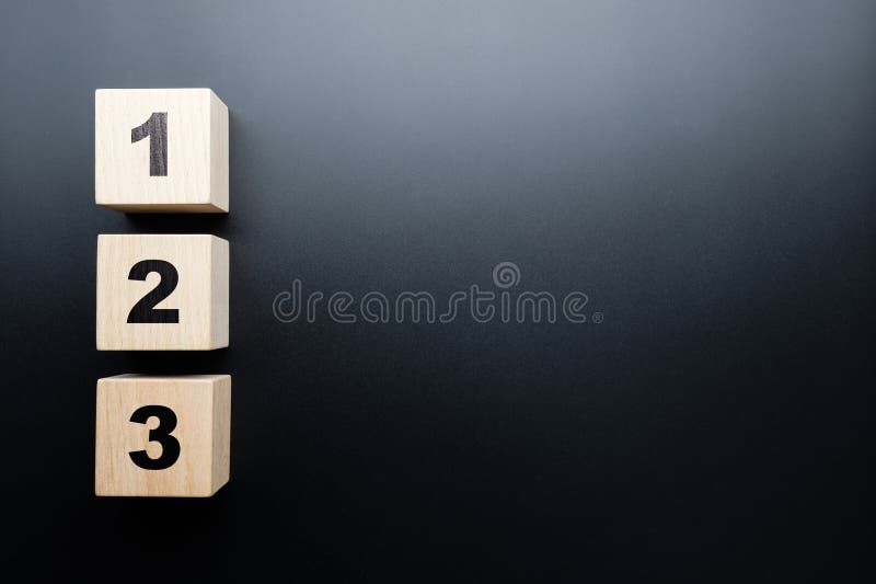 One, Two, Three, Step-by-step Process Stock Image - Image of objective ...