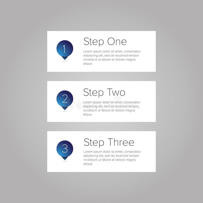Step One Two Three button stock vector. Illustration of process - 92422363 Step One Two Three button stock vector. Illustration of process - 92422363