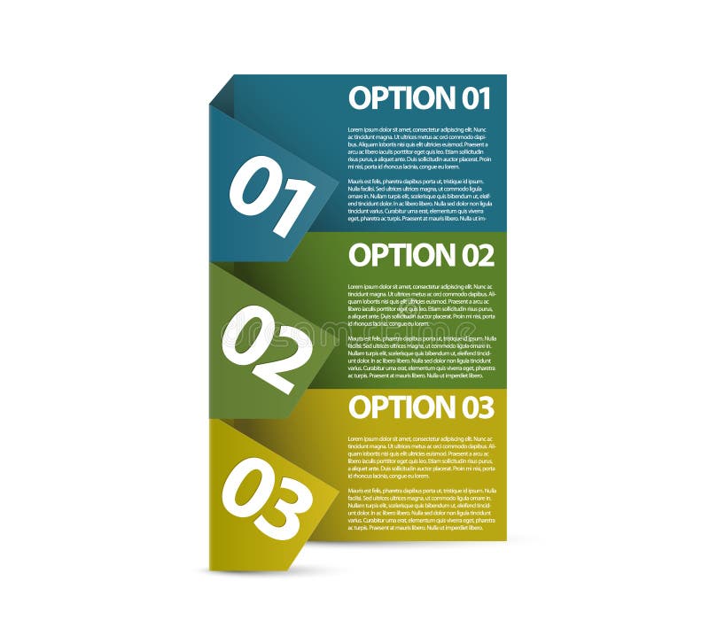 One Two Three - Vector Paper Options Stock Vector - Illustration of ...