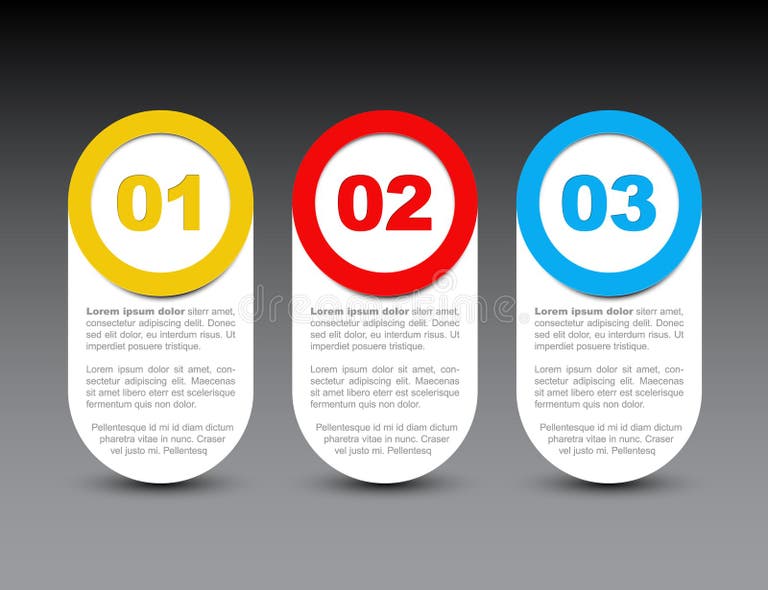 One Two Three - Vector Progress Icons Stock Vector - Illustration of ...