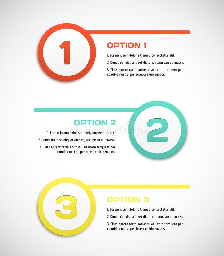 Vector Number Options Banner with Buy Button Stock Vector ...
