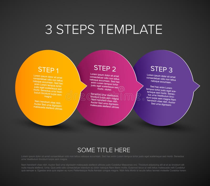 One Two Three - Vector Tags with Step Numbers Stock Vector ...