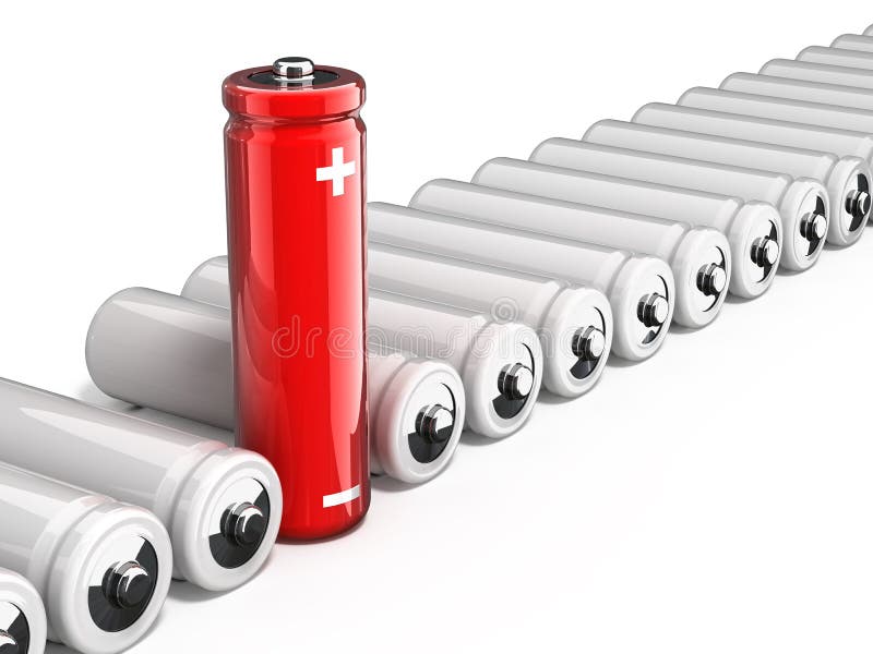 One unique battery stock illustration. Illustration of balance - 11089424