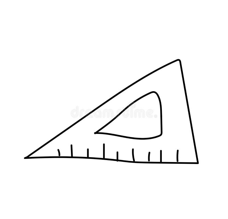One Vector Triangle Hand Drawn Black Line. a Thing and an Accessory ...