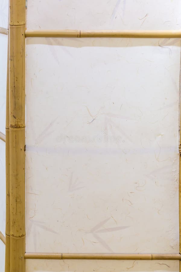 One Vertical Panel of Folding Bamboo Screen Indoor, Background Stock ...