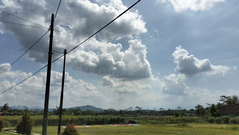 One of the Views in the Jogja Area Stock Image - Image of cloud, tower ...
