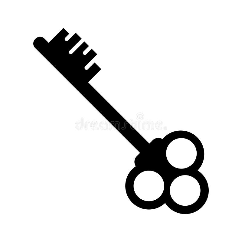 The One Vintage Key from the Apartment Illustration Stock Vector ...