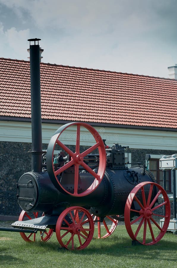 One Vintage Steam Engine Machine Stock Image - Image of cannon, antique ...