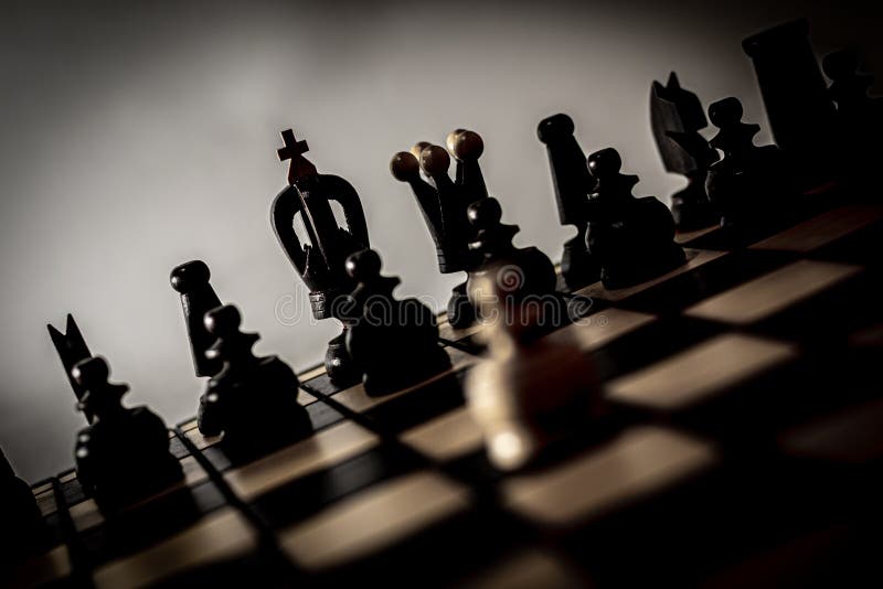 One Warrior Against the Army Stock Image - Image of games, monochrome ...